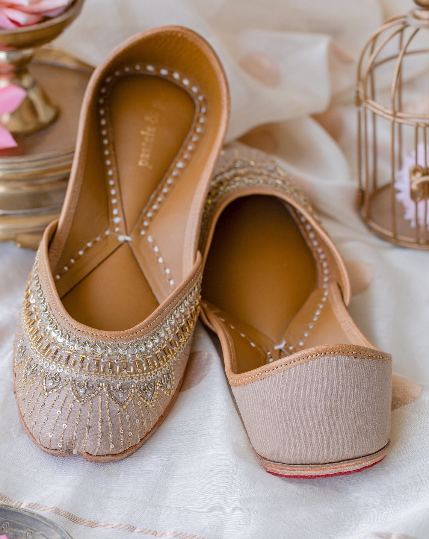 Buy Punjabi Juttis for Girls | Designer Jutti - Pastels & Pop