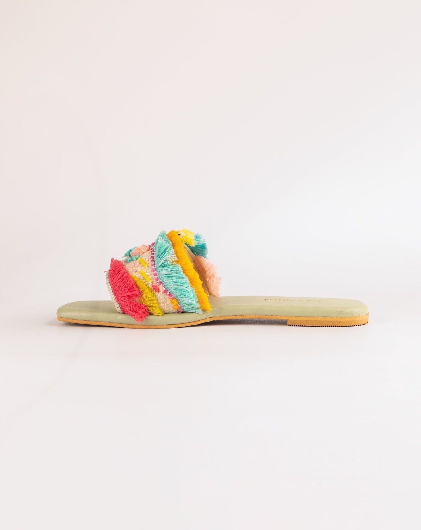 Designer Flat Sandals for Women - Pastels & Pop