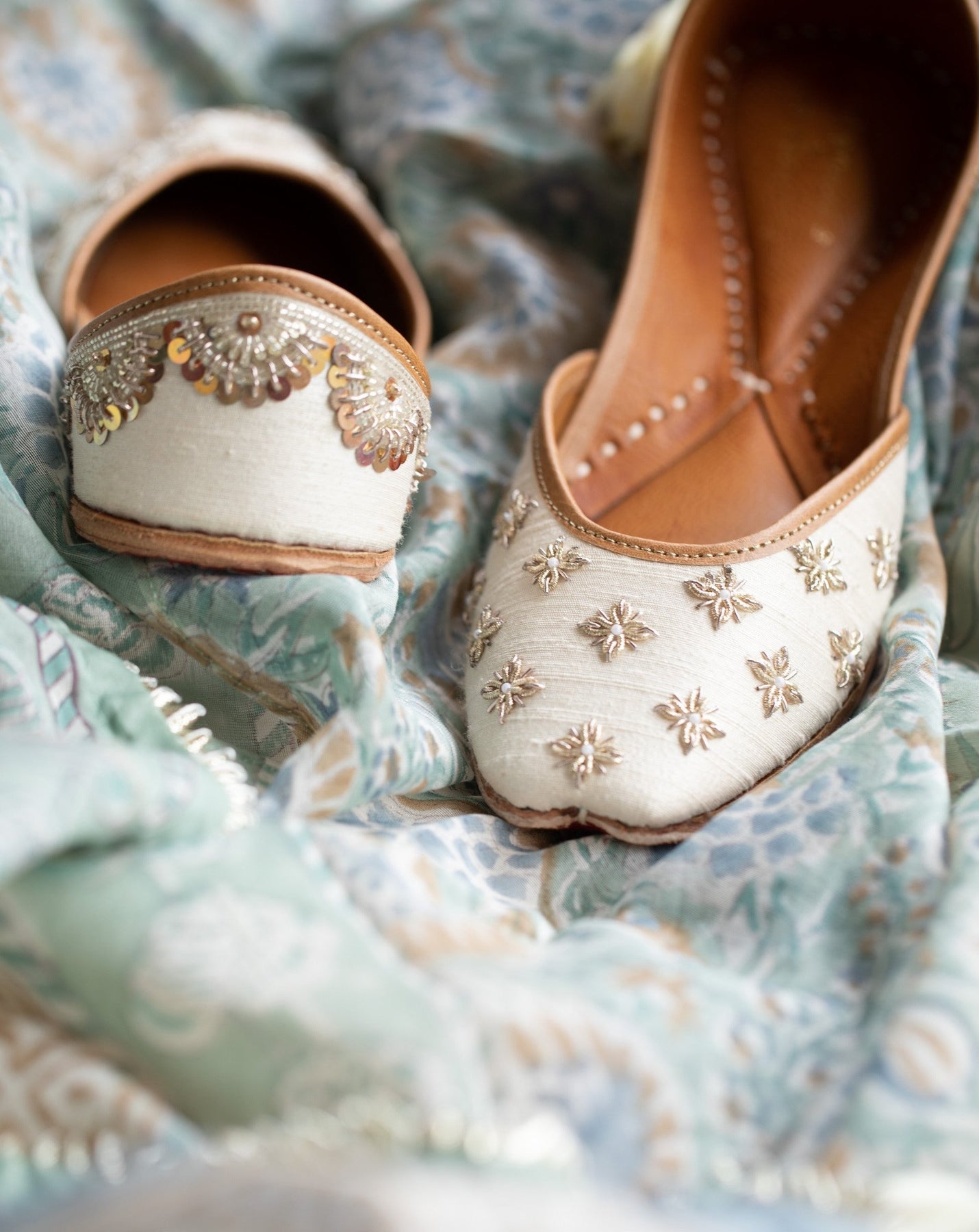 Buy Punjabi Juttis for Girls | Designer Jutti - Pastels & Pop